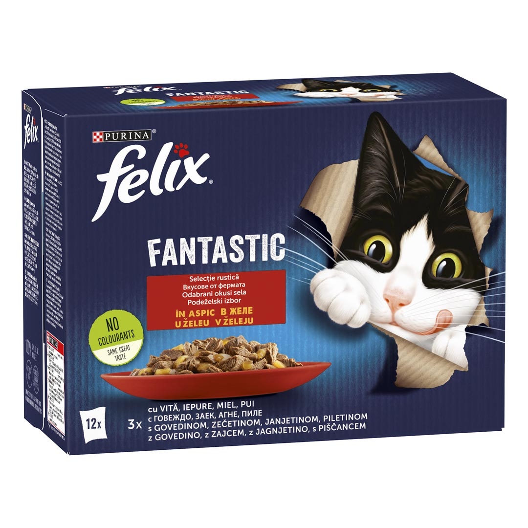 FELIX FANTASTIC piletina/junetina/zec/janjetina u aspiku | Purina