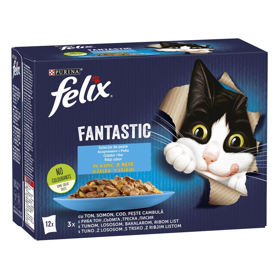 FELIX FANTASTIC tuna/losos/bakalar/iverak u aspiku | Purina