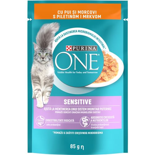 Purina ONE SENSITIVE Mini Fileti s Piletinom i Mrkvom