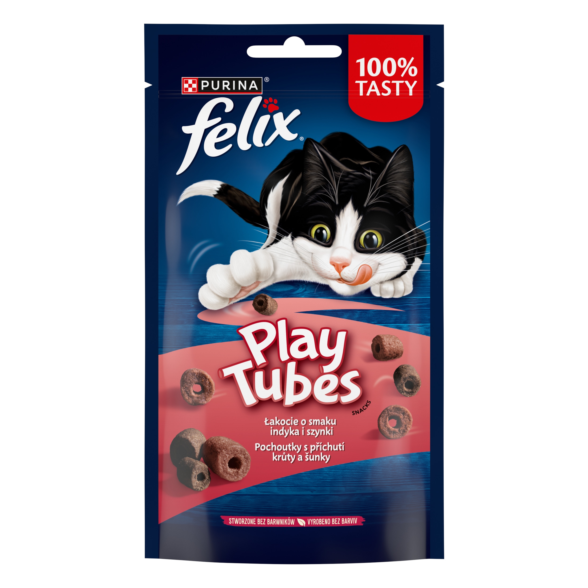 Felix Play Tubes, puretina i šunka, poslastice za mačke | Purina HR